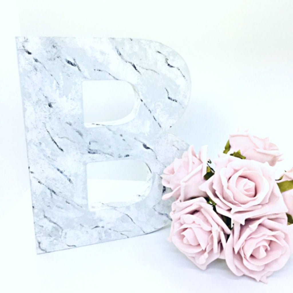 Marble Effect Large Letter | Marble Effect Handmade Decor – KLC Creation